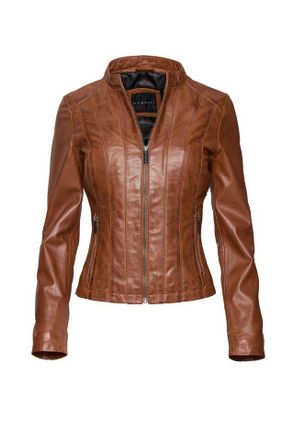 Bugatti Lederjacke BULady-106 (1-St) mit Ziern&auml;hten