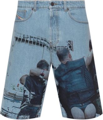 Diesel Homme, Shorts, Bleu, Taille: W31 Pr-D-Rixford-S Denim Shorts