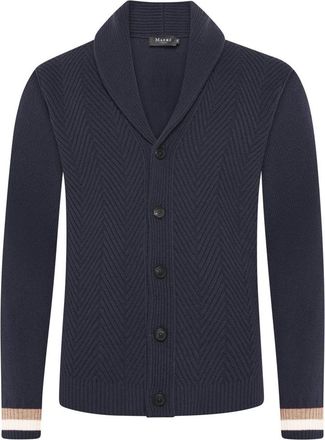 Maerz Strickjacke aus Merinowolle mit Fischgr&auml;t-Webstruktur in