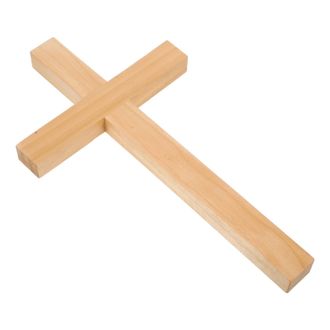 Angoily Holzkreuz zum Aufh&auml;ngen Wand Naturrelles Wandkreuz aus Holz Dekoratives Kreuz f&uuml;r Zuhause Schlafzimmer oder Gebetsraum Katholisches Wandkreuz