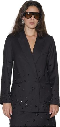 Kaos Kaos, Femme, Vestes, Noir, Taille: 40 FR Veste Brod&eacute;e de Sequins