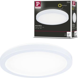 Paulmann 71156 LED Panel Atria Shine Backlight IP44 rund 190mm 11,2W 850lm 4000K Weiß Deckenleuchte