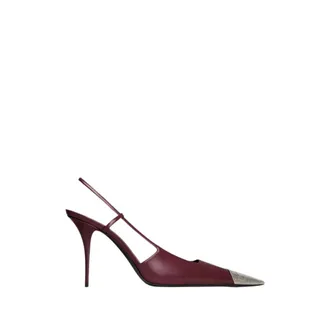 Saint Laurent Jeanne Slingback Pumps - - Shoes - Damen - Rot - 36 1/2 EU