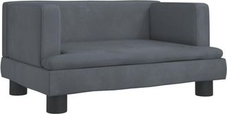 vidaXL Kindersofa Dunkelgrau 60x40x30 cm Samt Vidaxl