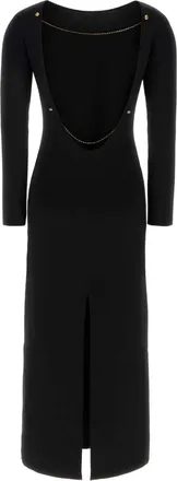 Bottega Veneta Black Exterior: Viscose Abiti Dress