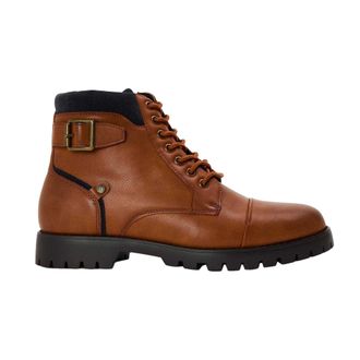 Original Penguin Unifarben Springerstiefel f&uuml;r Herren, Leder (Braun)