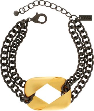 Dansk Copenhagen Bracelet Anastazia &agrave; maillons &eacute;pais - Femme - Accessoires - Noir - Taille: ONE Size