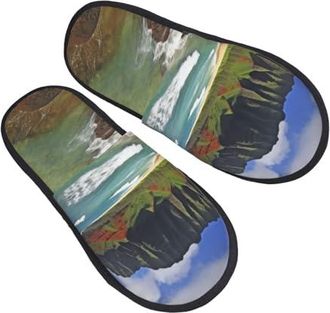 Generic Pantoufles Kauai Hawaii Seashore Imprimé Antidérapantes Chaussons Anti Odeur Slippers Pour De Camping Automne DIntérieur L
