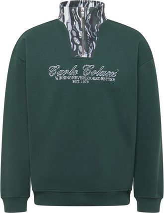 Carlo Colucci Homme, Sweatshirts et sweats &agrave; capuche, Vert, Taille: XL Troyer