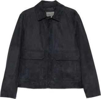 Corneliani Veste en cuir - Homme - Vestes - Bleu - Taille: 2XL