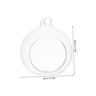 Valiclud Glaskugel Kerzenhalter aus Borosilikatglas 5 St&uuml;ck mit Flachem Boden 8cm f&uuml;r Hochzeitsfeiern und Stilvolle Wohn und B&uuml;ror&auml;ume