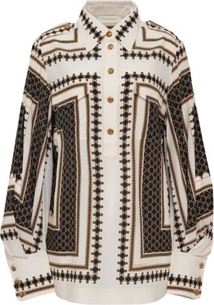 Zimmermann Bluse mit Ketten-Print - Schwarz