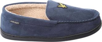 Lyle & Scott Aspen Mokassin-Hausschuhe f&uuml;r Herren, Wildlederimitat (Marine)