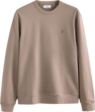 Next Herren Standard Leichtes Sweatshirt mit Rundhalsausschnitt 100% Baumwolle Neutral XXL