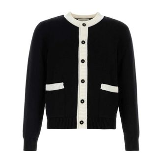 Ernest W. Baker Homme, Pulls, Noir, Taille: M Wool Cardigan