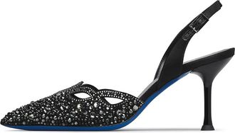 Loriblu Femme, Chaussures, Noir, Taille: 35 EU Jewel Suede Slingbacks