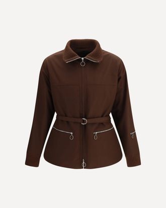Prada Technical Fabric Jacket with Belt Male S