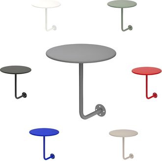 Generic Runder Bartisch Wandmontage, Schwebender Schreibtisch Bartisch L-F&ouml;rmiger Wandmontierter Cocktailtisch Beistelltisch Kaffeetisch f&uuml;r Caf&eacute; Bistrotisch 