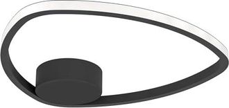 Eglo LED Deckenlampe Moschella, Deckenleuchte mit Dip Switch, Lampe Decke Wohnzimmer B&uuml;ro, Metall in Schwarz, Kunststoff in Wei&szlig;, warmwei&szlig;, kaltwei&szlig;