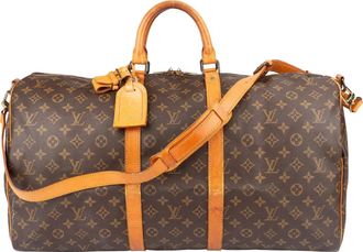 Louis Vuitton Crossbody Bags - Louis Vuitton Monogram Canvas Keepall 55 Bandoulie - Gr. unisize - in Braun - f&uuml;r Damen