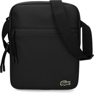 Lacoste Schultertasche mit Logo-Stickerei - Schwarz