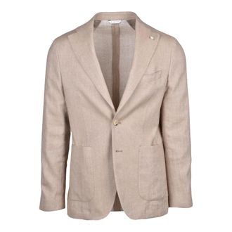 Manuel Ritz Homme, Vestes, Beige, Taille: S Giacca Stondata