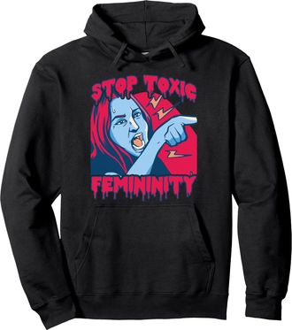 Jimbeels Stop Toxic Femininity Lustiger Spruch M&auml;nner M&auml;nnlichkeit Humor Pullover Hoodie