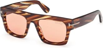 Tom Ford Homme, Accessoires, Brun, Taille: 53 MM Fausto Lunettes de soleil