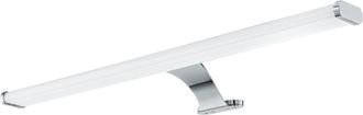 Eglo LED Spiegelleuchte Vinchio, Spiegellampe aus Stahl und Kunststoff, Badezimmer Lampe in Chrom, Weiß, Feuchtraumleuchte, IP 44, L 60 cm
