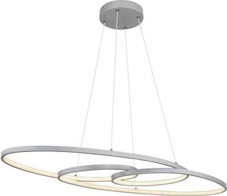 Globo Lighting Led Pendelleuchte silber Hängelampe Alu cct Wohnzimmerlampe Memory, 39W 2200Lm warm-kaltweiß, LxBxH 100x36x120 cm