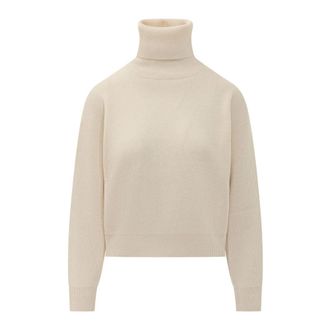Brunello Cucinelli Cashmere LS Turtleneck - - Knitwear - Damen - Beige - L