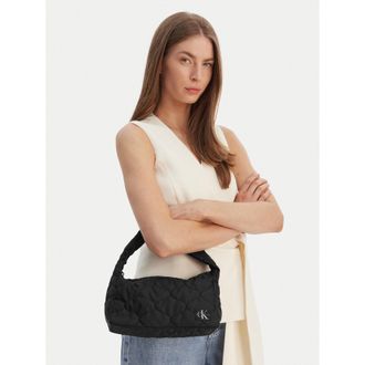 Calvin Klein Handtasche Calvin Klein Quilted Shoulder Bag IU0IU00724 Schwarz