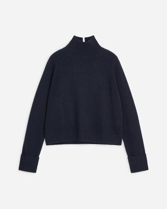 Arket Wollpullover Mit Rollkragen -Blau