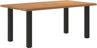 vidaXL Vidaxl - Table à manger marron clair bois de chêne massif rectangulaire