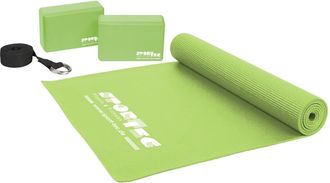 Sport-Tec Yoga Starter Set, Matte, Block, Gurt, Pilates, Gymnastik, Fitness, Stretch, Balance, Sport, 4-TLG