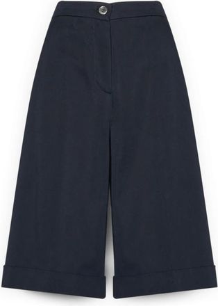 Elena Miro Femme, Shorts, Bleu, Taille: 50 FR Cotton Blend Shorts