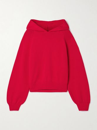 La Ligne Pull À Capuche En Coton À Pli Jill - Rouge