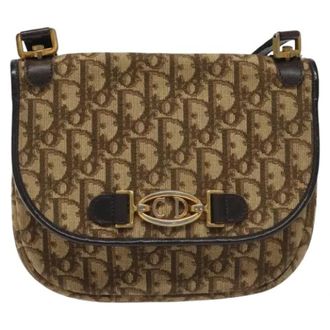 Dior Sac bandouli&egrave;re Vintage Trotter en toile Pre-owned - Femme - Pre-owned - Brun - Taille: ONE Size