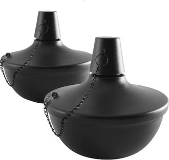 Generic Citronella Tisch Fackeln, 2-pack Metall Tisch Fackeln, Nachfüllbare Taschenlampen Aus Edelstahl, Garten Ersatz Landschaftsbus Court, Haus, Terrasse, M