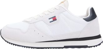 Tommy Jeans Herren TJM Eva Runner Leather Em0em01690 Low Top, White (Ecru/Black), 44.5 EU