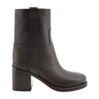 Brunello Cucinelli Vintage Leder-Stiefeletten - - Shoes - Damen - Braun - 37 EU