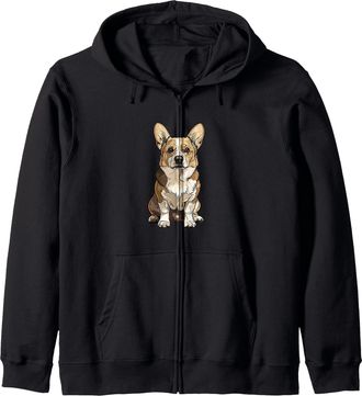Whyitsme Design Abbildung eines walisischen Corgi-Hundes von Pembroke Kapuzenjacke