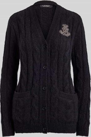 Lauren Ralph Lauren Cardigan aus Mohair mit Logo-Applikation