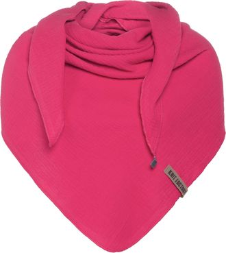 Knit Factory Liv Dreieckstuch - Tuch Schal für Damen - Weiches Musselintuch - Für Frühling und Sommer - 100% Bio-Baumwolle - Fuchsia