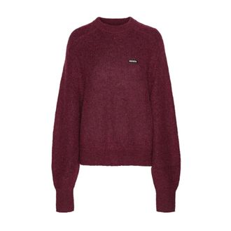 Rotate Rotate Birger Christensen, Femme, Pulls, Rouge, Taille: 38 FR Pull Bordeaux à Manches Ballon