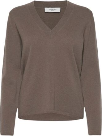 Rosemunde Femme, Pulls, Brun, Taille: 38 FR Tricot &agrave; col en V