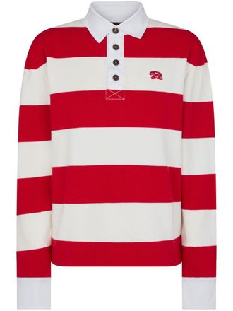 Dsquared2 polo ray&eacute; en &eacute;ponge - Blanc