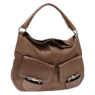 Ferragamo Pre-owned Leder Handtaschen - - Pre-owned - Damen - Beige - ONE SIZE