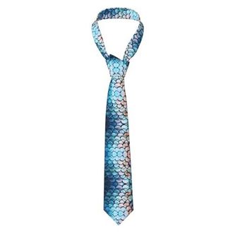 Generic Cravate pour homme avec imprim&eacute; &eacute;cailles de poisson pour hommes, pour les mariages, les f&ecirc;tes, les &eacute;v&eacute;nements formels, accessoire AS PIC 7