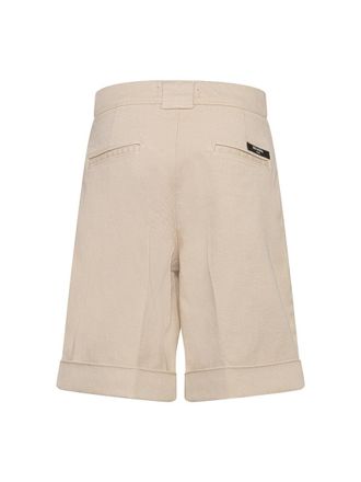 Balmain Tailored Cotton Bermuda Shorts - Beige